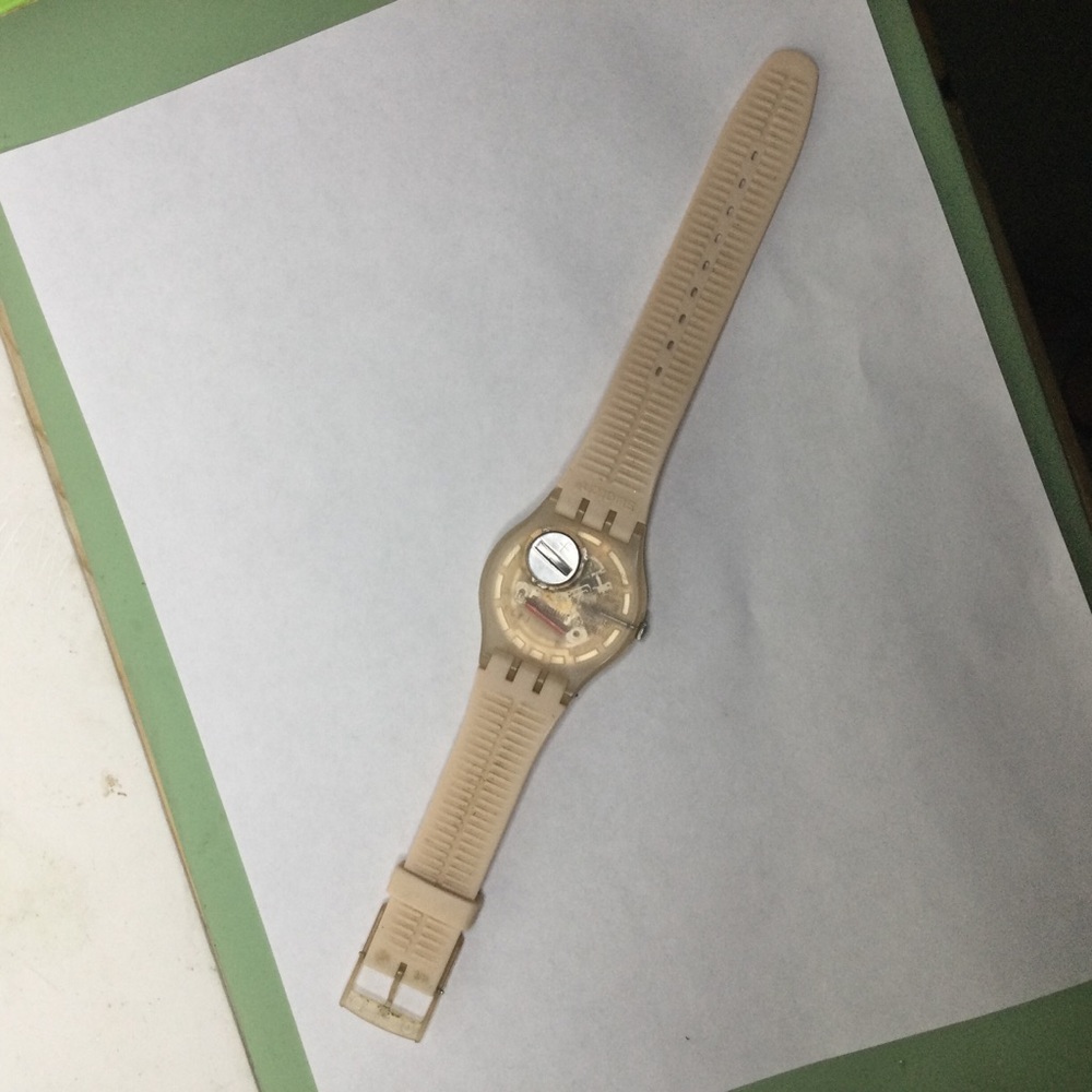 Unisex Swatch Rebel Watch With Purple Hands - Gem